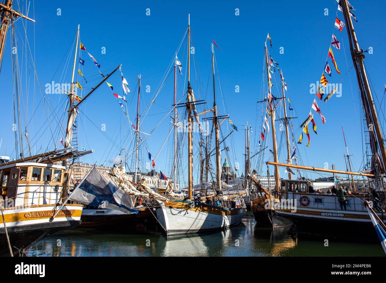 Large sailing ships moored by Market Square during Traditional Sailing ...