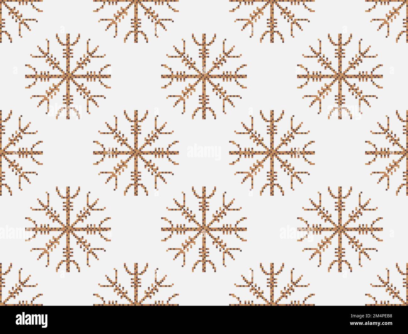 Seamless pattern with Helm of Awe or Helm of Terror in pixel style ...