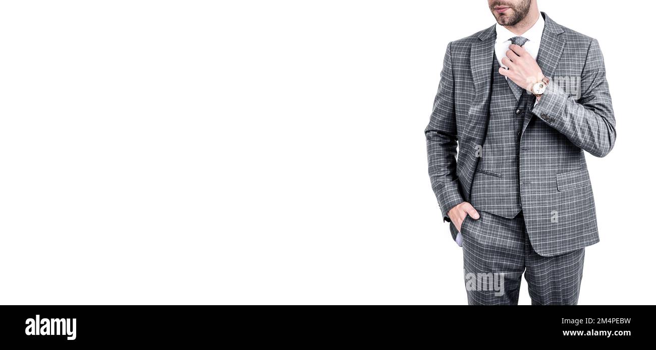 Professional corporate business man businessman crop view fixing ...