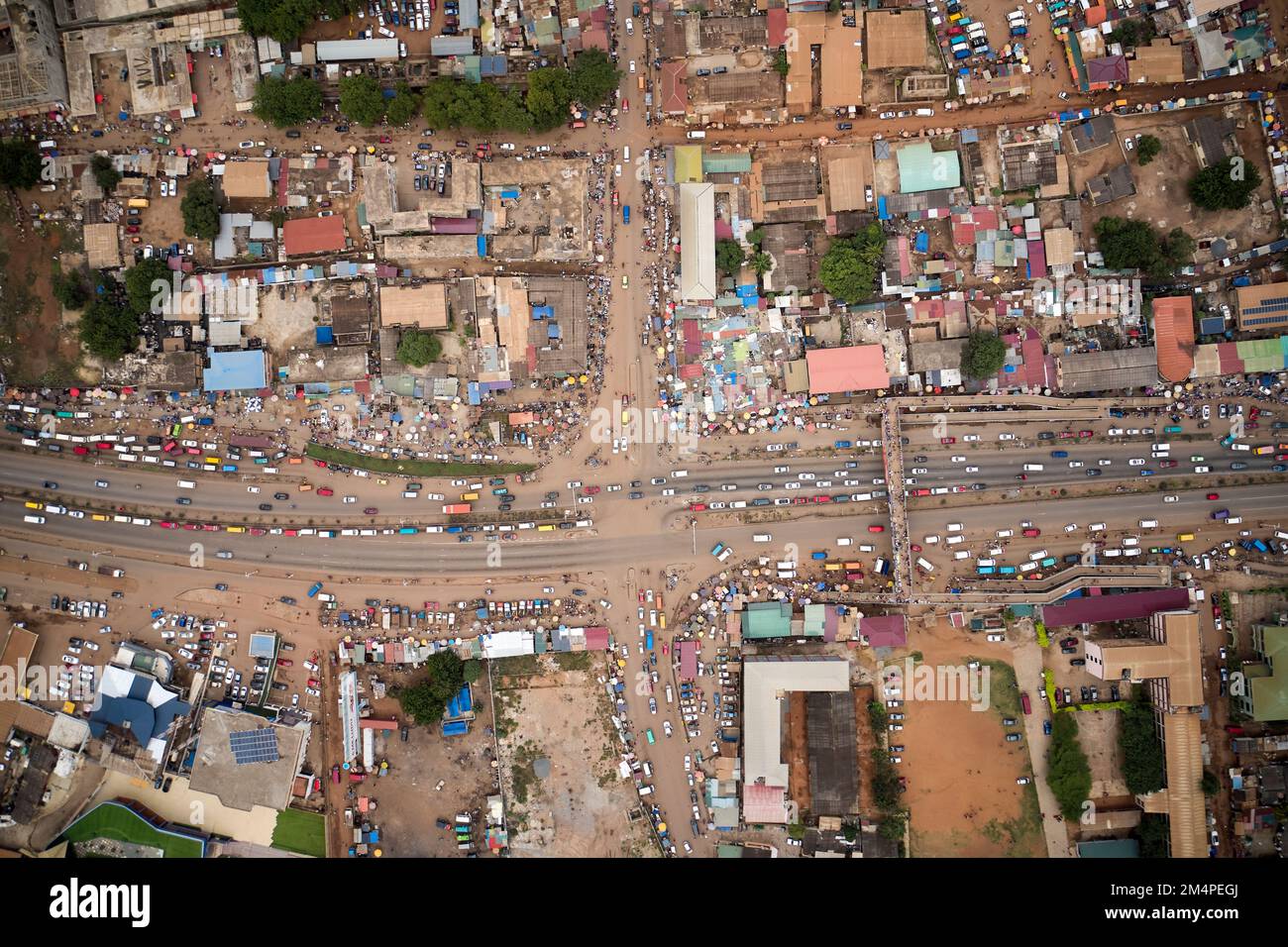 An aerial view of Ghana in Africa Stock Photo - Alamy