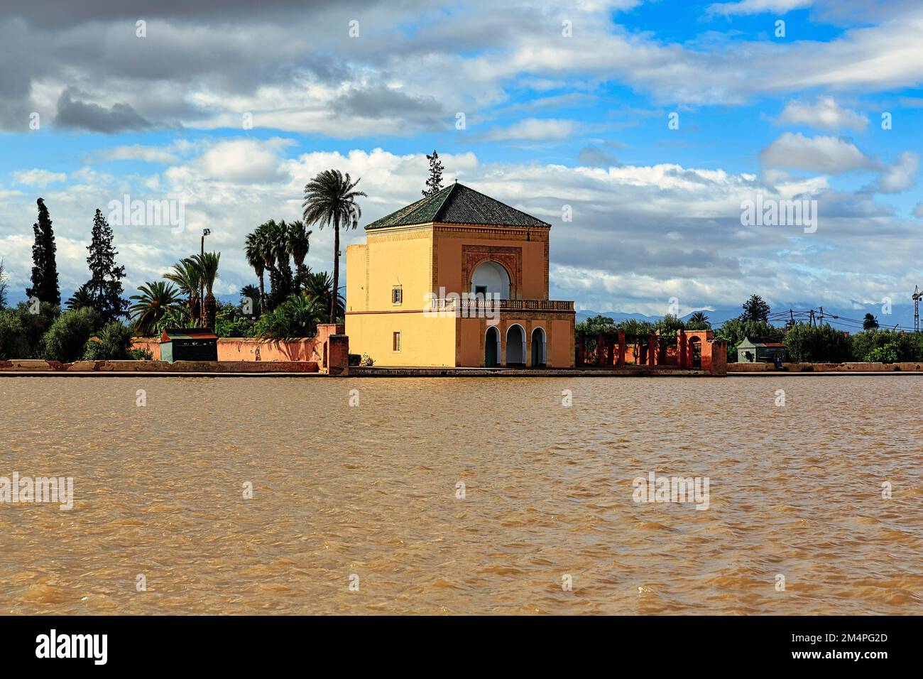 Ochre Pavilion, Palace in the Menara Garden, City Park, Marrakech ...