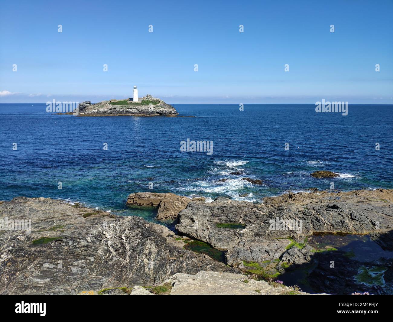 Godrevy Lighthouse, Cornwall, Great Britain Stock Photo - Alamy