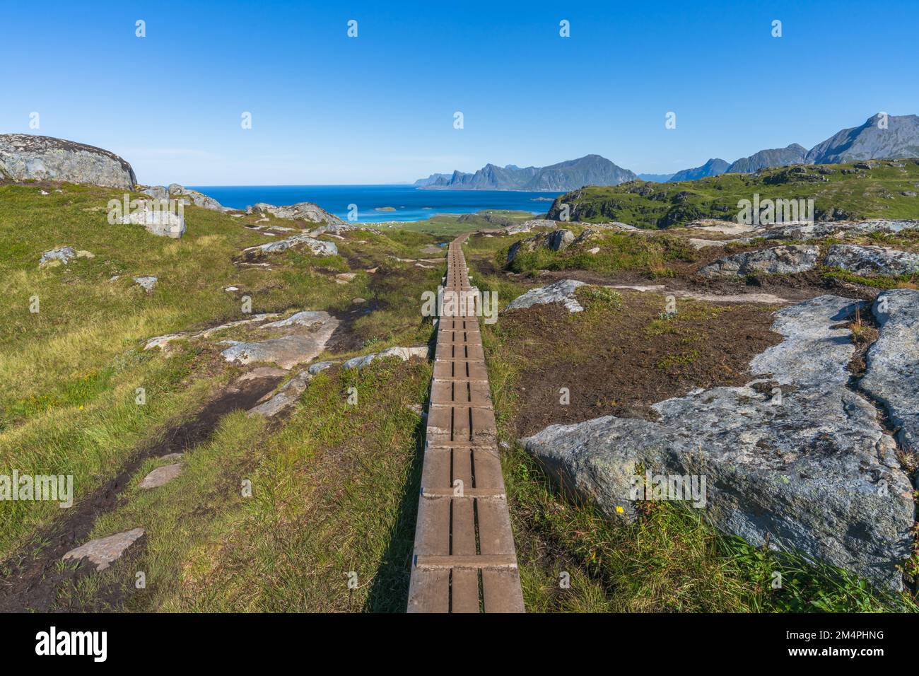 hiking to ryten mountain on lofoten islands, norway Stock Photo - Alamy