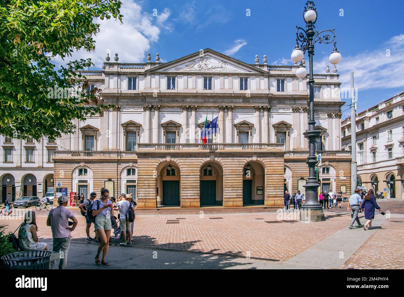 Milan Scala at the Piazza della Scala, Milan, Lombardy, Northern Italy ...