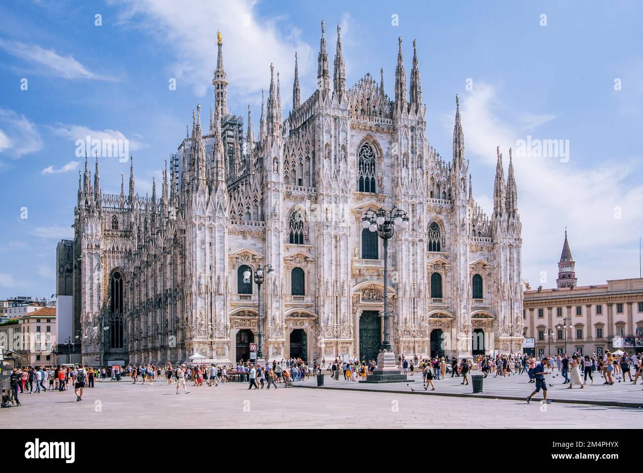 Cathedral Square with Cathedral, Milan, Lombardy, Northern Italy, Italy ...