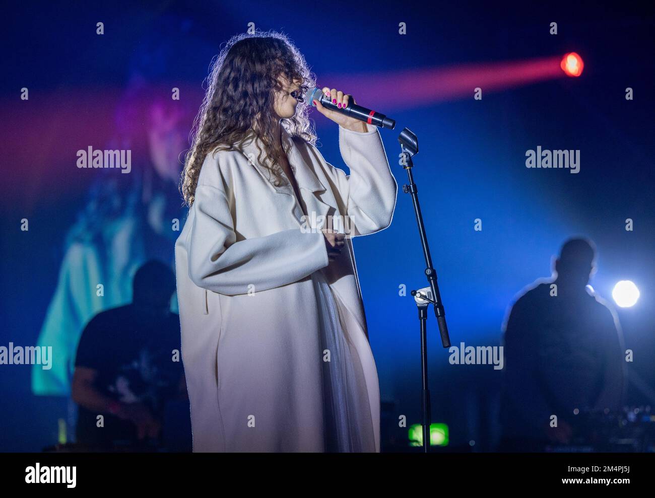 Esch Sur Alzette, Luxembourg. 22nd Dec, 2022. Singer Naomi Ayé performs ...