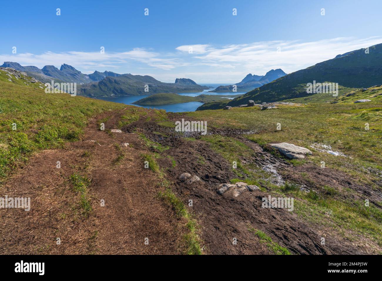 hiking to ryten mountain on lofoten islands, norway Stock Photo - Alamy