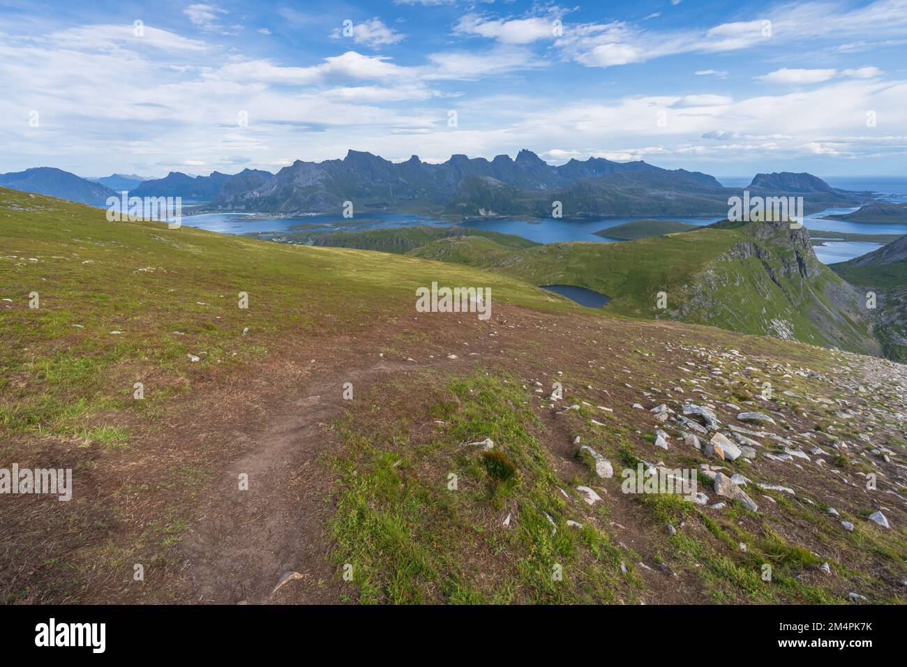 hiking to ryten mountain on lofoten islands, norway Stock Photo - Alamy