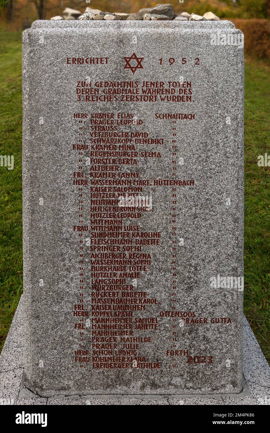 Memorial stone from 1952, in memory of the dead whose graves were ...