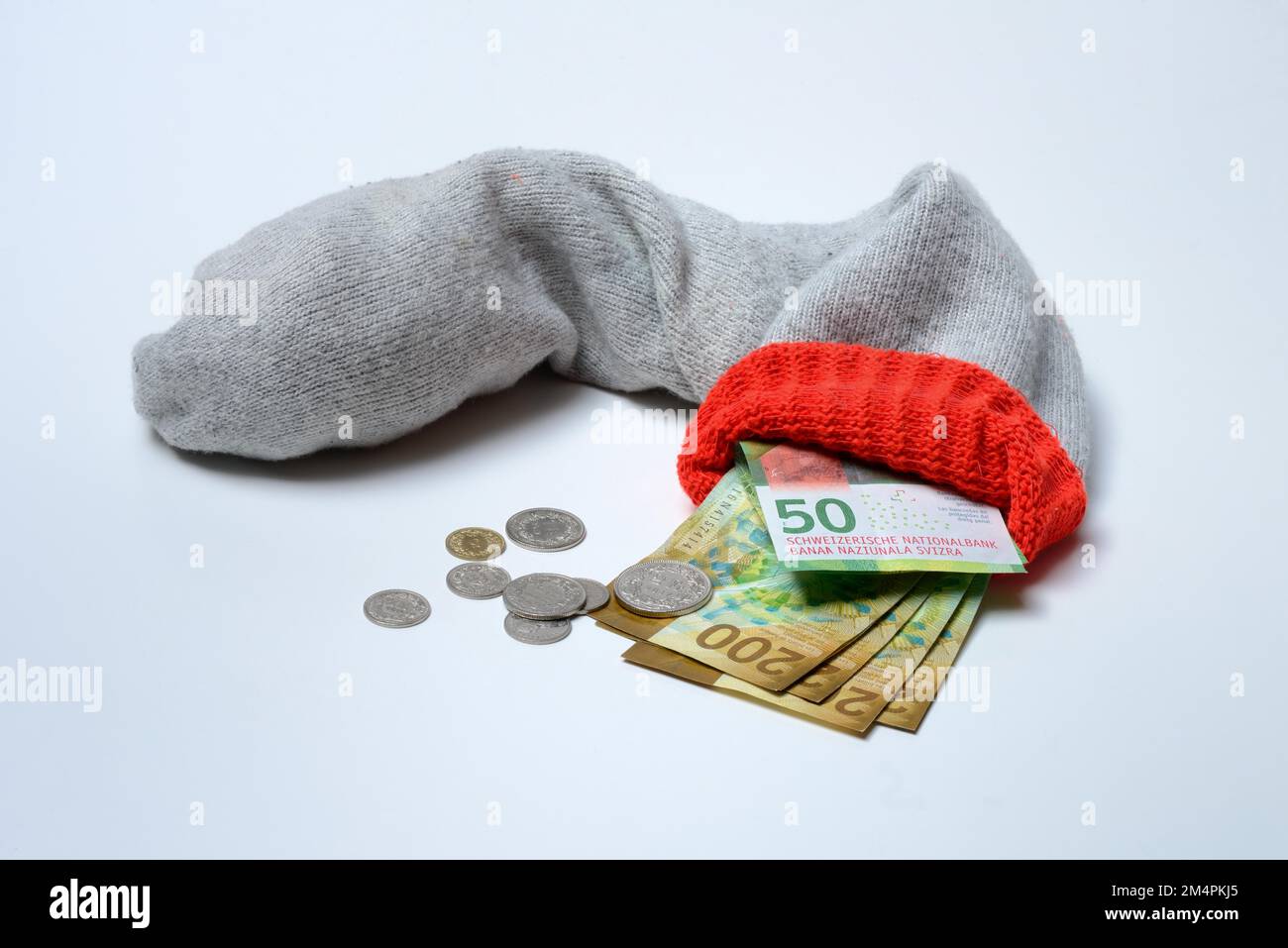 Money in sock hi-res stock photography and images - Alamy