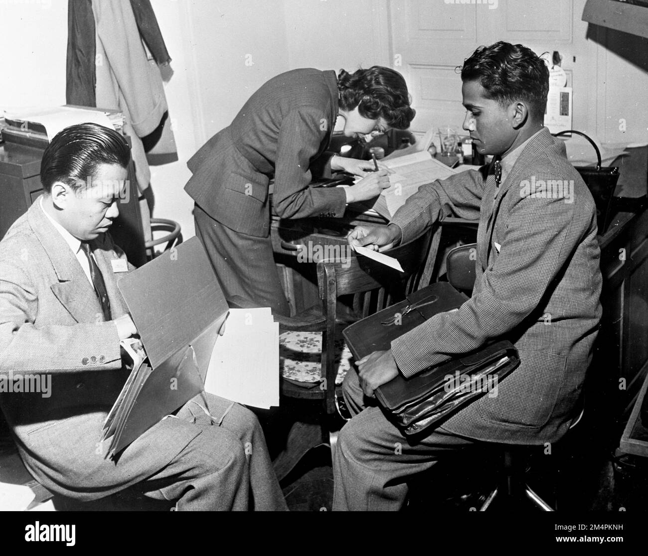 Oilworkers Meet in Paris to Form World Union. Photographs of Marshall ...