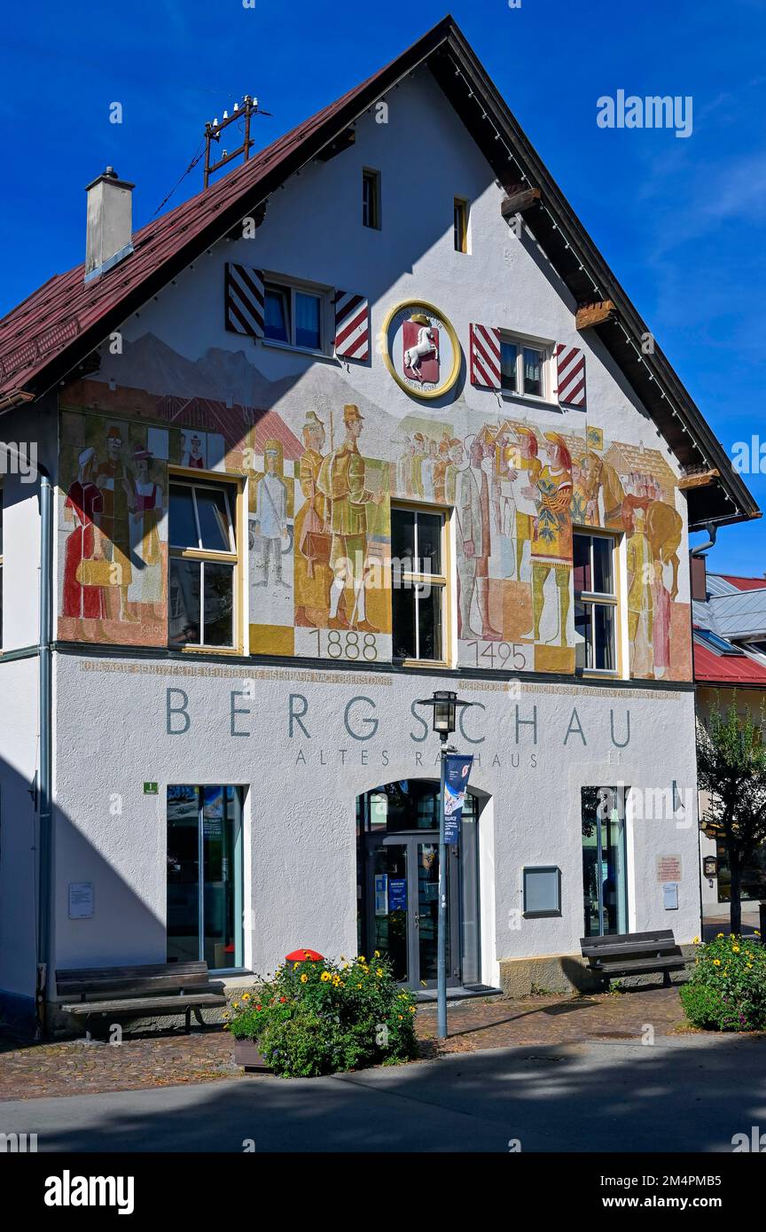Old town hall with frescoes, Oberstdorf, Allgaeu, Bavaria, Germany ...