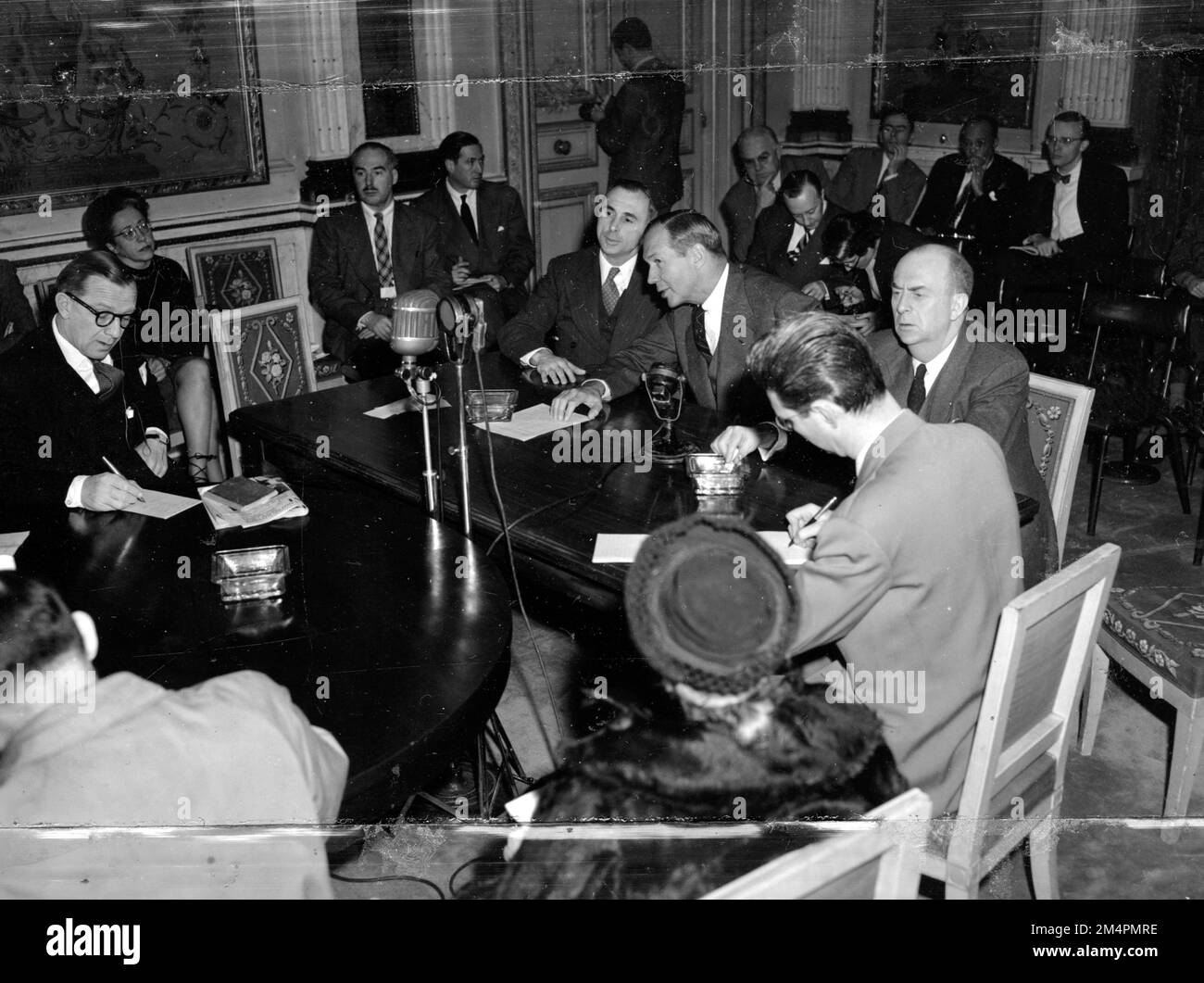 Wm. C. Foster Visits ECA Headquarters in Paris. Photographs of Marshall ...