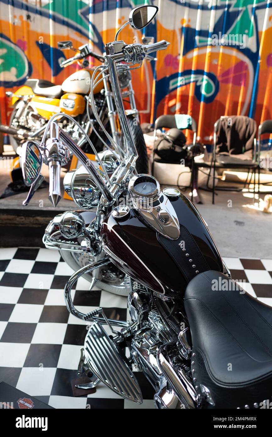 Kyiv, Ukraine - September 13, 2014: Harley-Davidson custombike custom ...