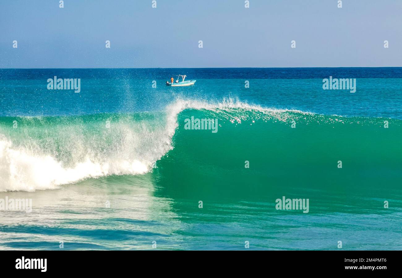 Extremely huge big surfer waves on the beach in Zicatela Puerto ...
