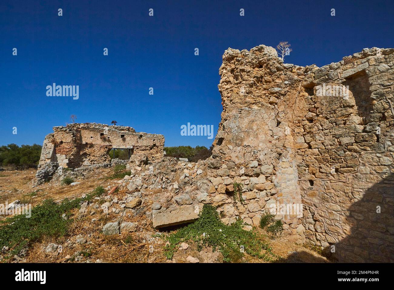 Aptera, ruins of buildings, remains of walls, ruins, archaeological ...