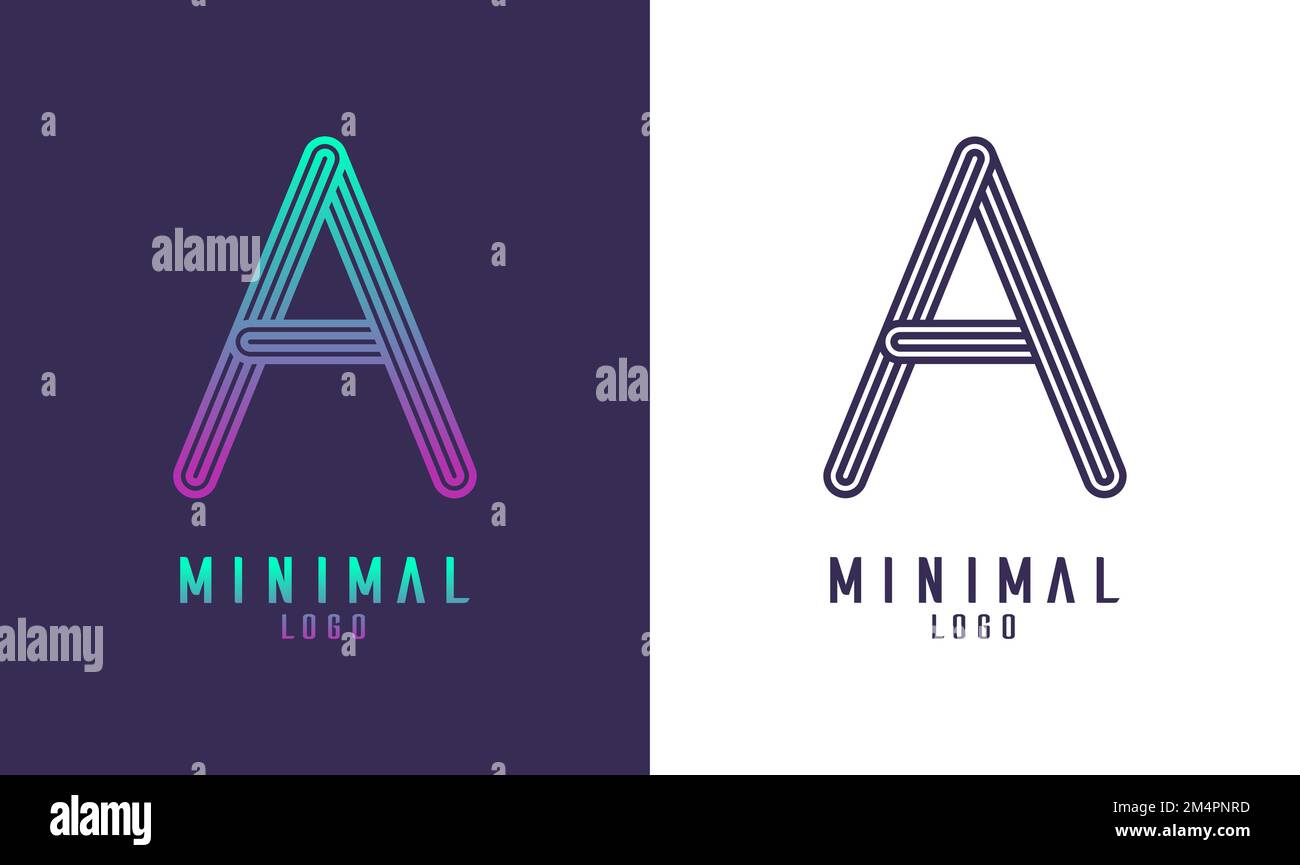 Letter A Vector Alphabet Logo Template Stock Vector Image & Art - Alamy