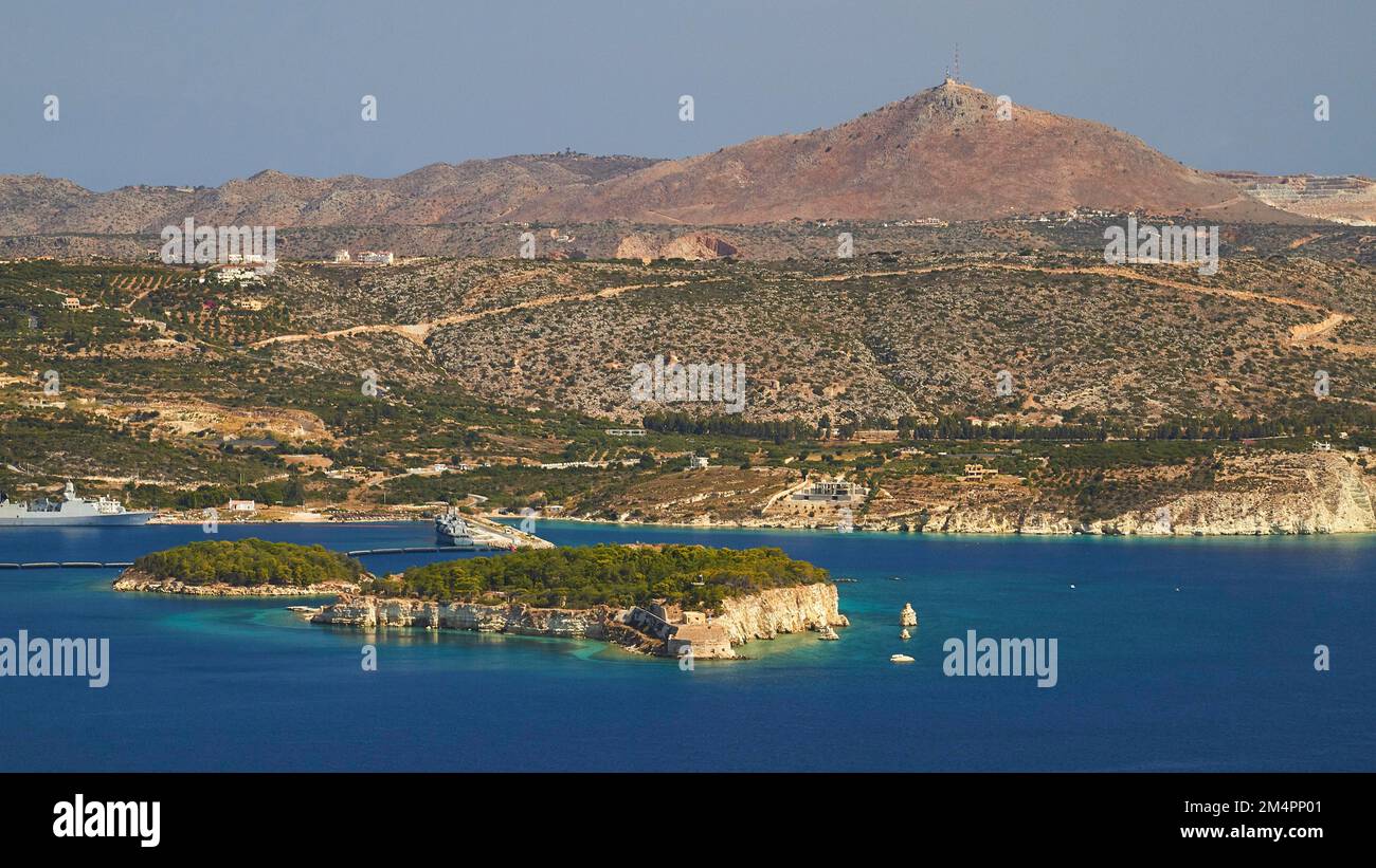 Souda Bay, Akrotiri, warships, Naval Base, Souda Island, blue cloudless ...
