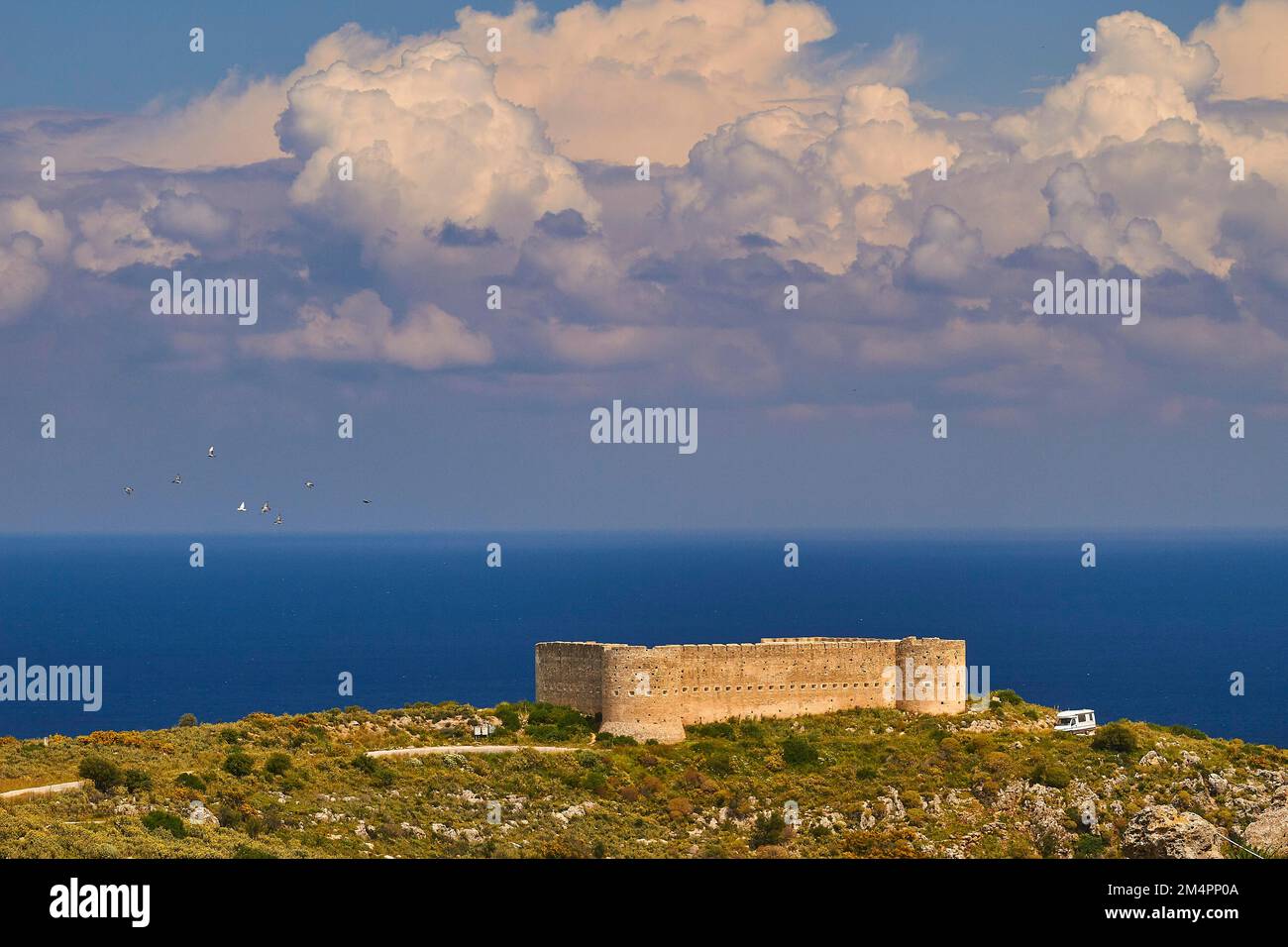 Aptera fortress, Koule fortress, overview, Turkish, partly restored ...