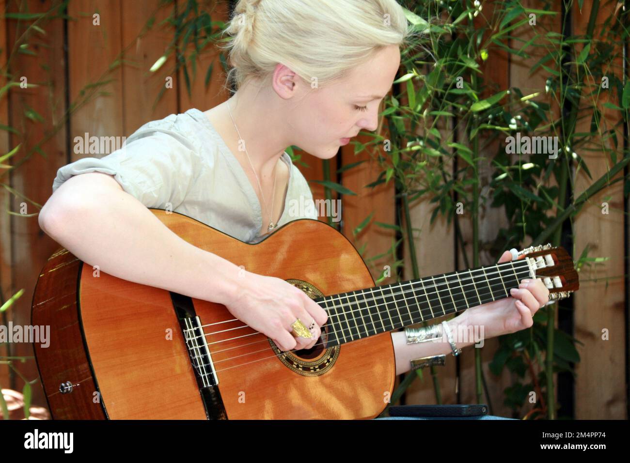 Laura Marling performing at a private session in New York Stock Photo ...