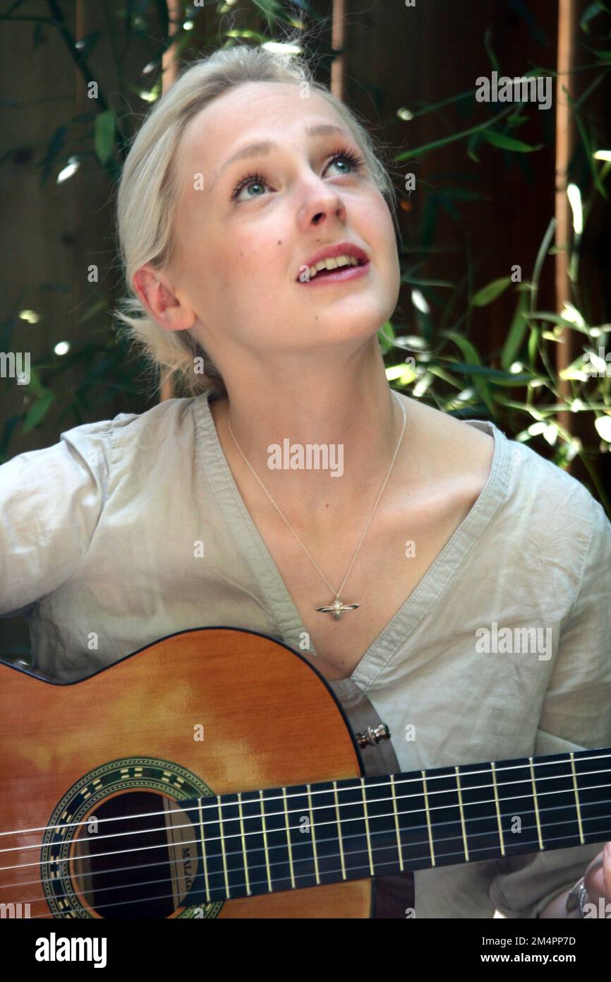 Laura Marling performing at a private session in New York Stock Photo ...