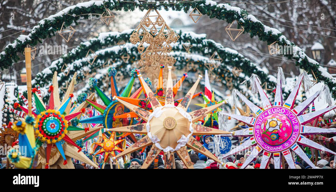 Lviv, Ukraine - January 8, 2018: Celebration of Orthodox Christmas in ...