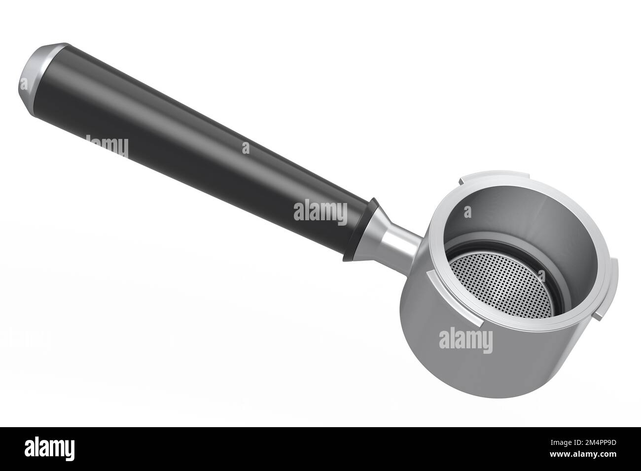 Espresso coffee machine horn on white background. 3d render of coffee ...