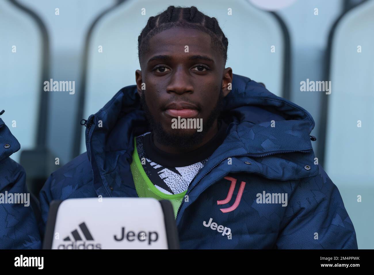Turin, Italy, 22nd December 2022. Samuel Iling-Junior of Juventus looks ...