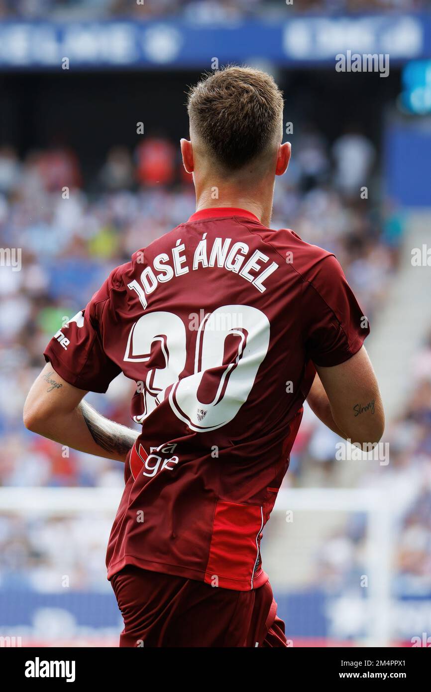 BARCELONA - SEP 10: Jose Angel Carmona celebrates after scoring a goal ...
