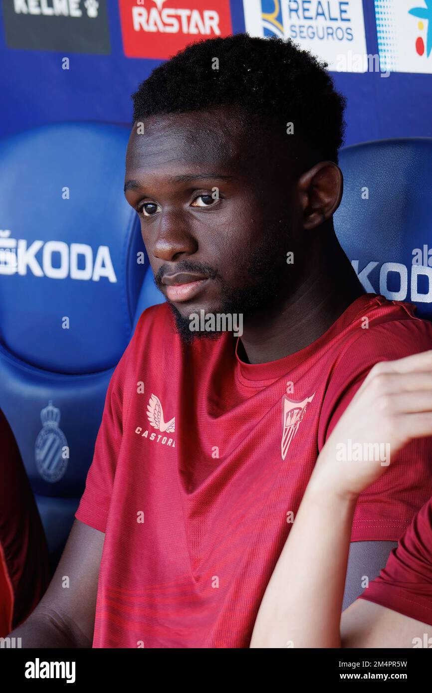 BARCELONA - SEP 10: Tanguy Nianzou sits on the bench during the La Liga ...
