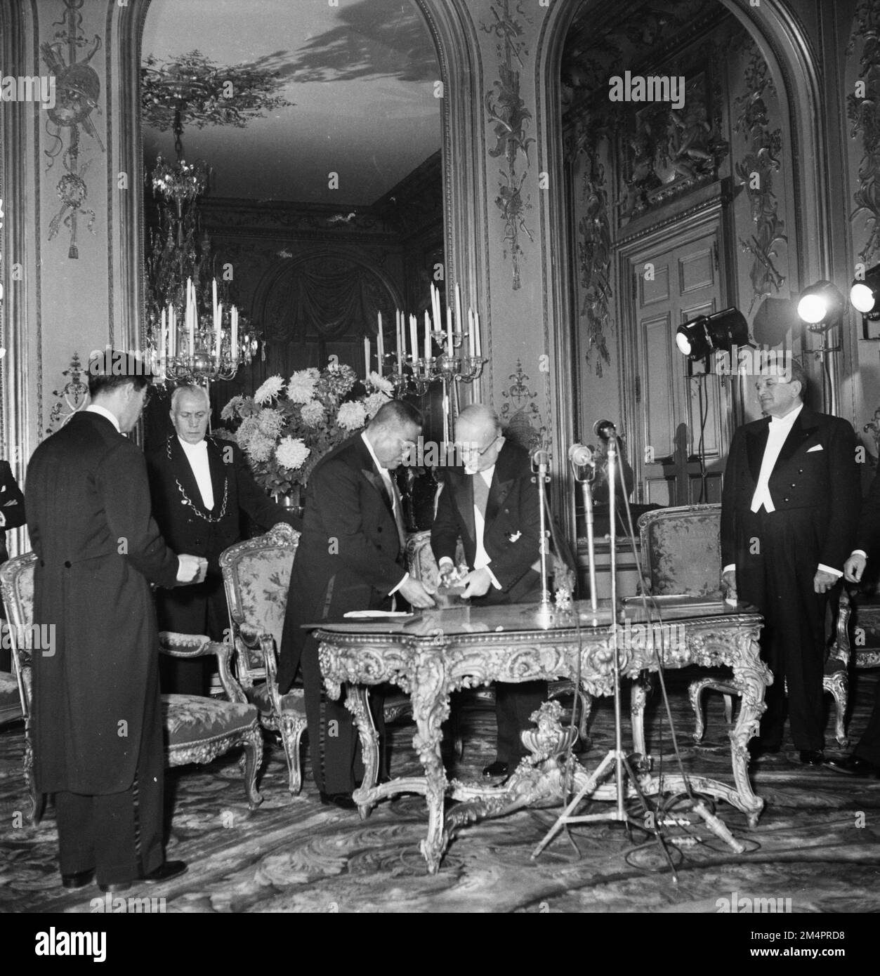 Franco-Laotian Treaty is Signed in Paris. Photographs of Marshall Plan ...