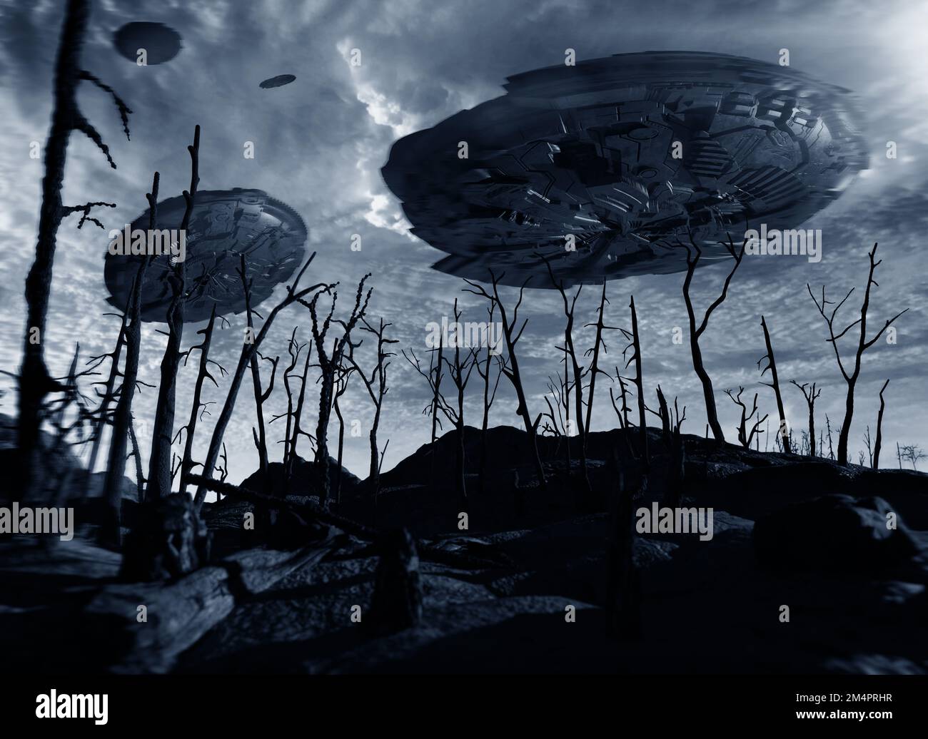 3d render flying saucer ufo hi-res stock photography and images - Alamy