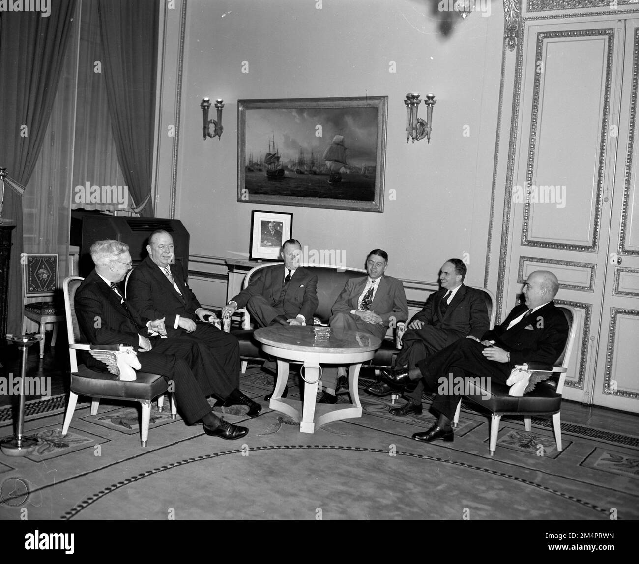 Staff Reunion in Ambassador Hughes' Office. Photographs of Marshall ...