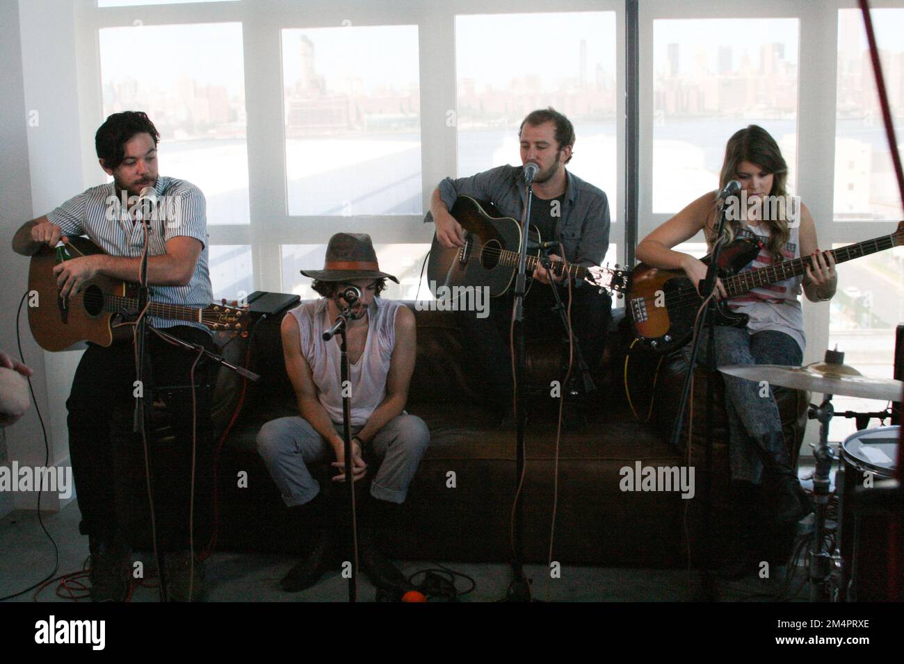 Milo Greene in session at The Wythe Hotel Stock Photo - Alamy
