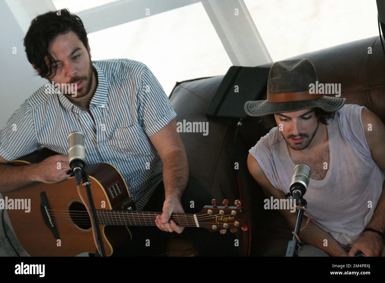 Milo Greene in session at The Wythe Hotel Stock Photo - Alamy