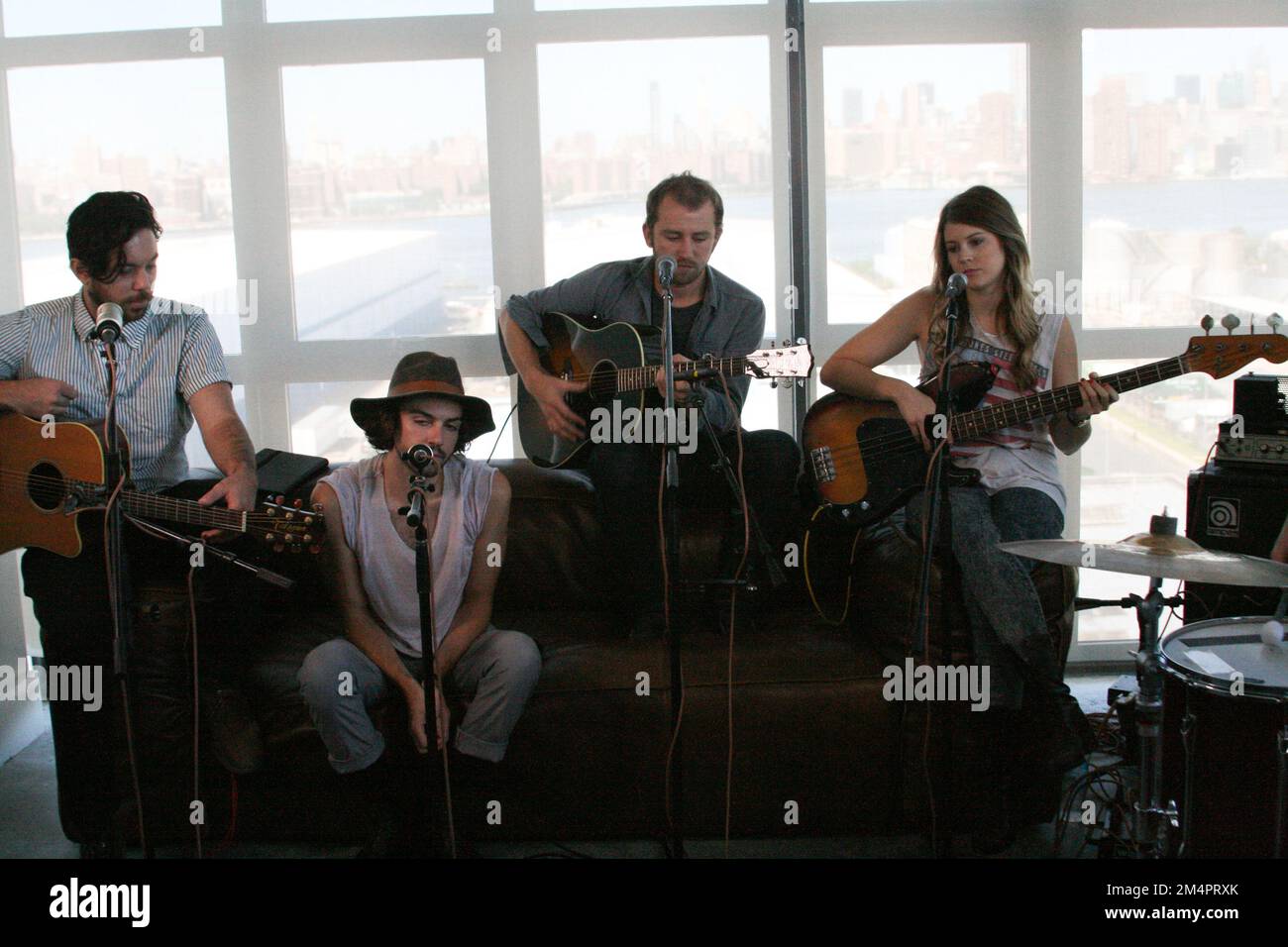 Milo Greene in session at The Wythe Hotel Stock Photo - Alamy