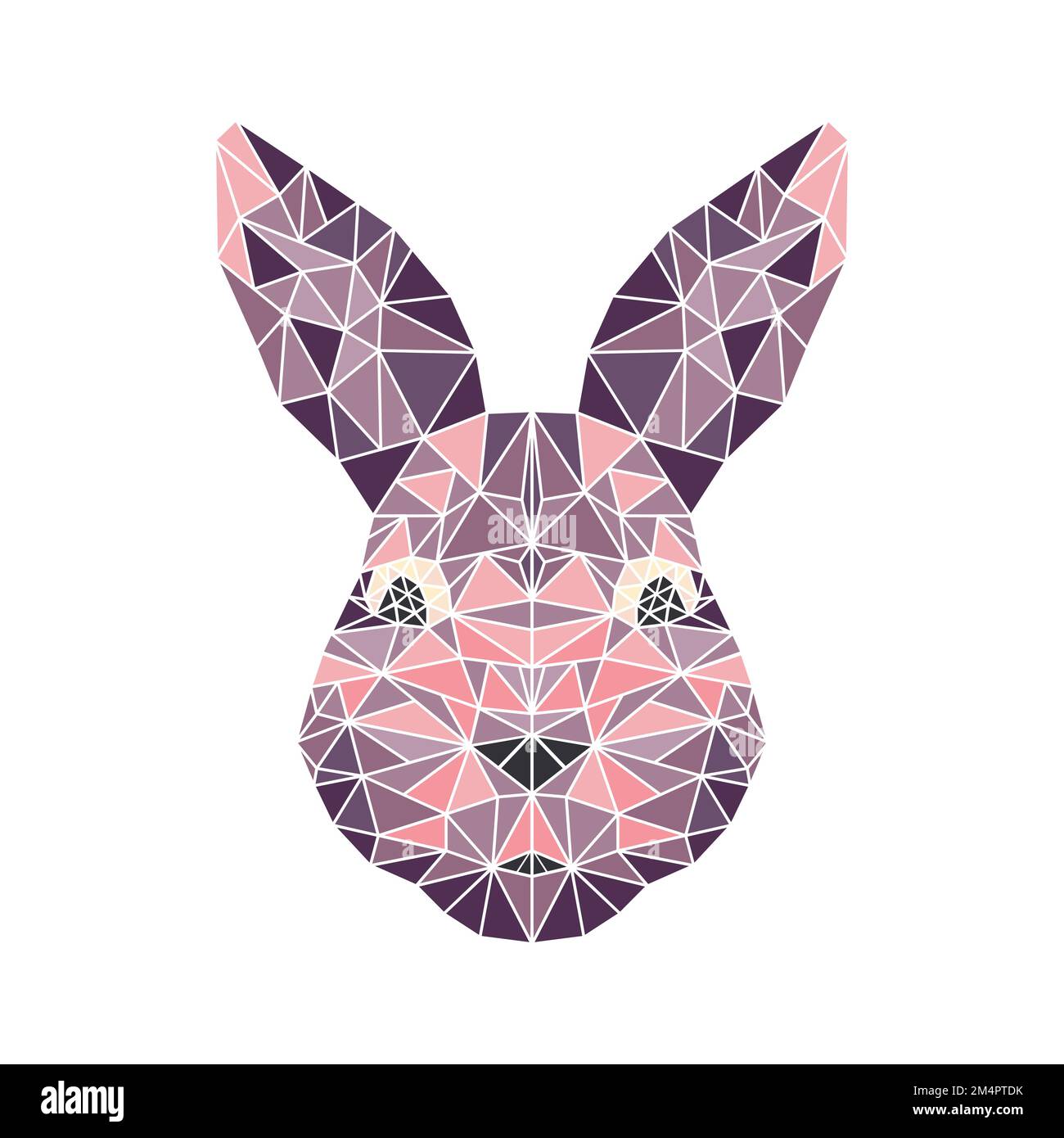 Rabbit low poly design. Hare polygonal art. Vector illustration of ...