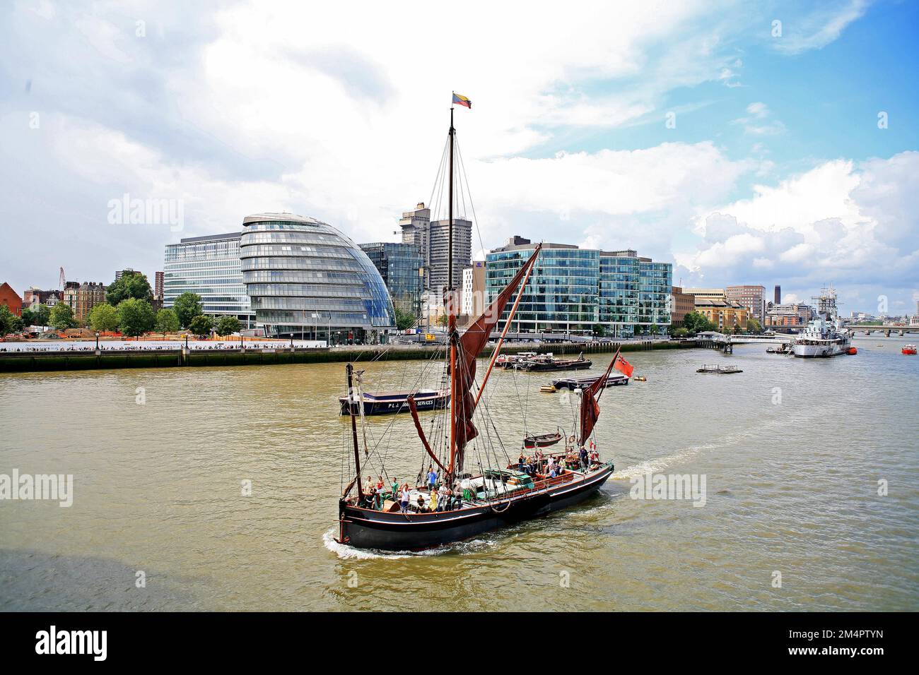 Sailing Ship, Thames, London, England, Great Britain Stock Photo - Alamy