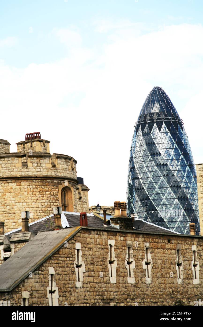 Old and new architecture, London, England, Great Britain Stock Photo ...
