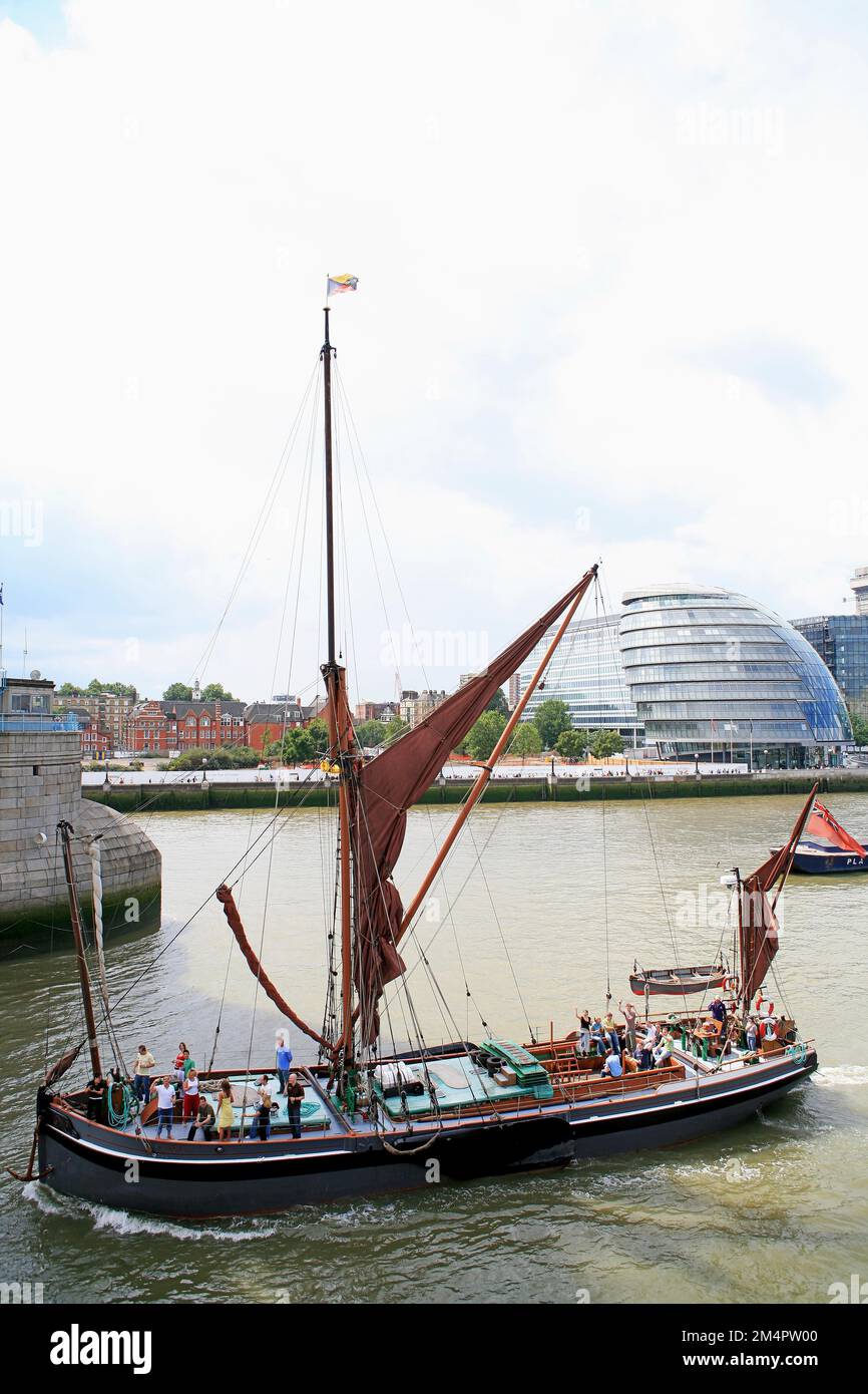 Sailing Ship, Thames, London, England, Great Britain Stock Photo - Alamy