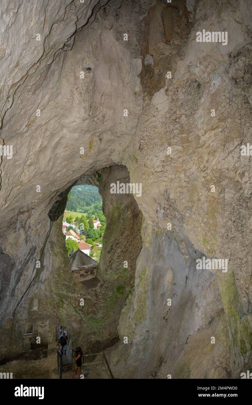 Ascent to the Natural Cave, Medieval Cave Castle, Predjama ...