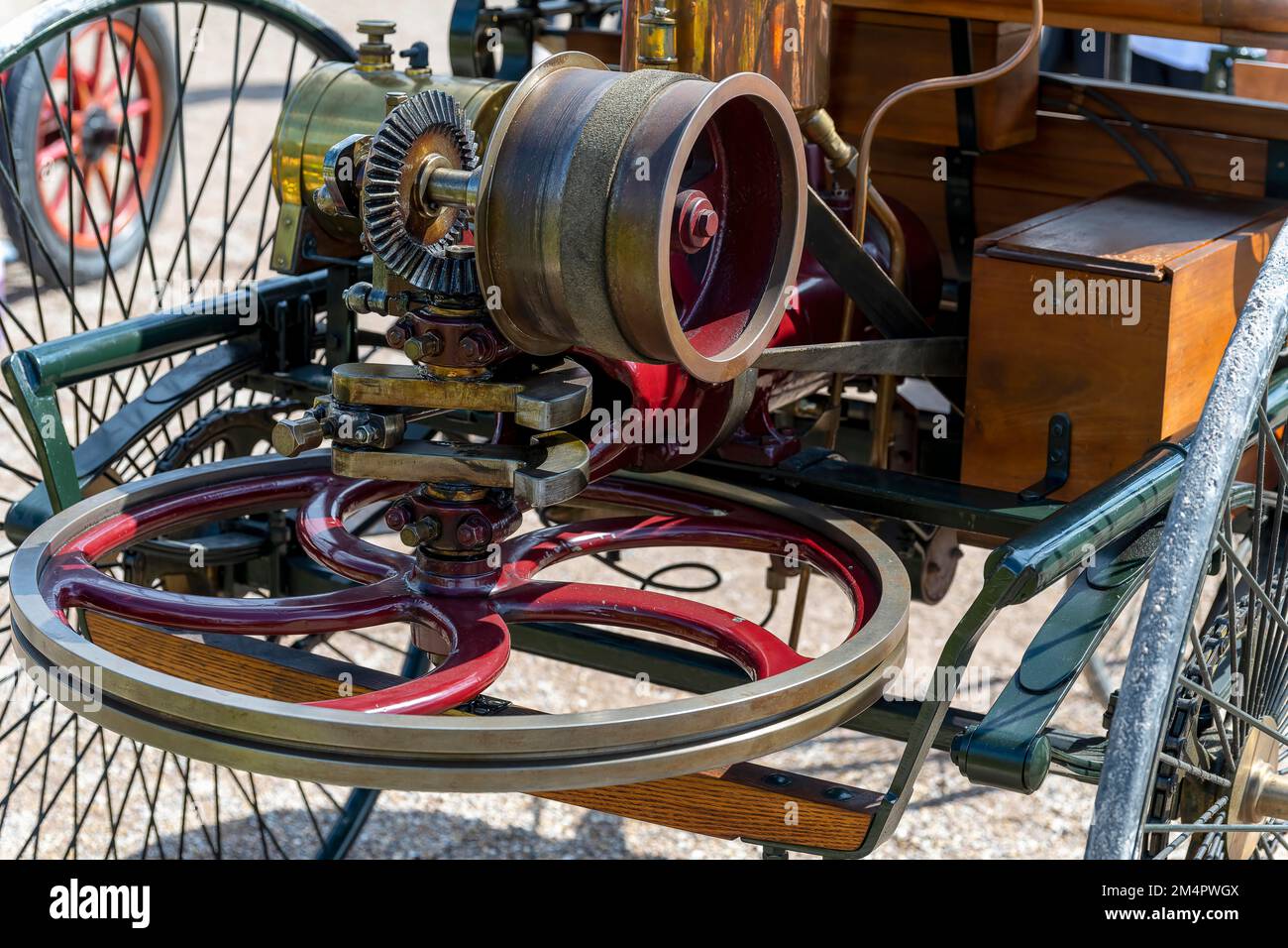 Vintage Benz Patent Car, Germany 1885, 1-cylinder, water-cooled ...