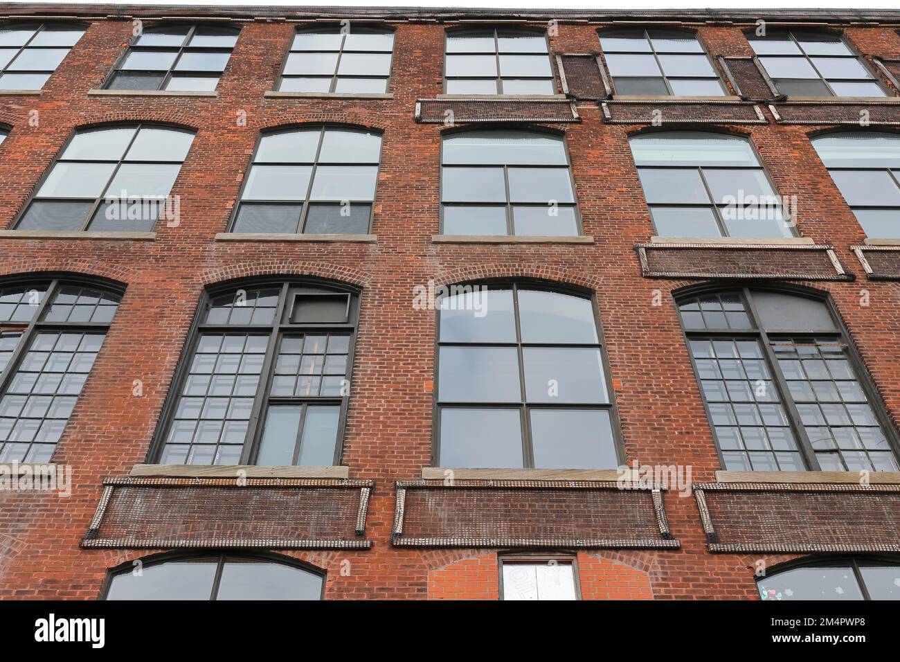 Architecture, old industrial brick building, Montreal, Province of ...