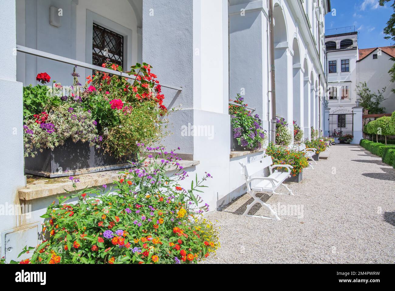 Balustrade at the Rococo Garden in the Schaezler Palace, Augsburg ...
