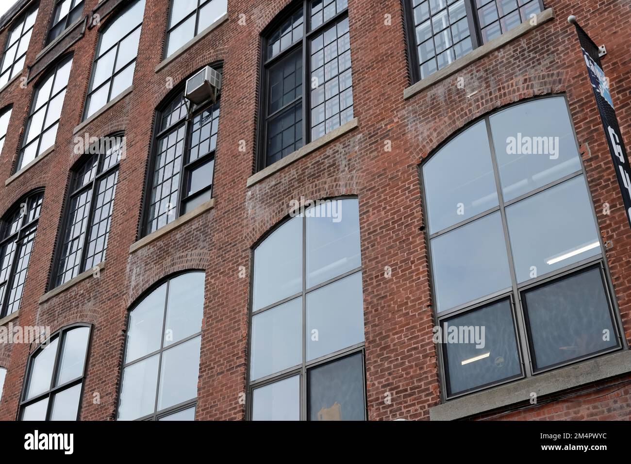 Architecture, old industrial brick building, Montreal, Province of ...
