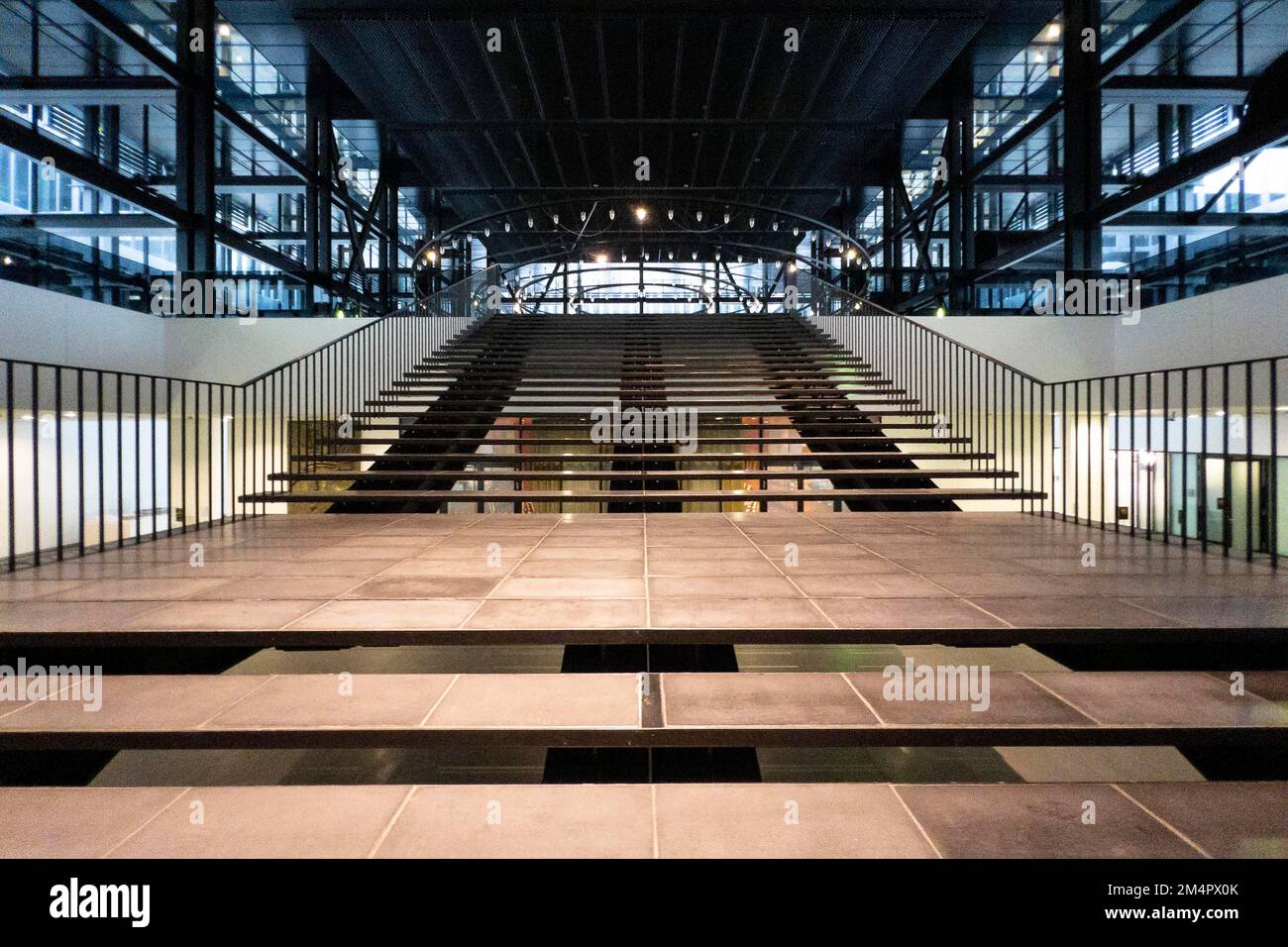 Main staircase by Dominique Perrault inside the European Court of ...