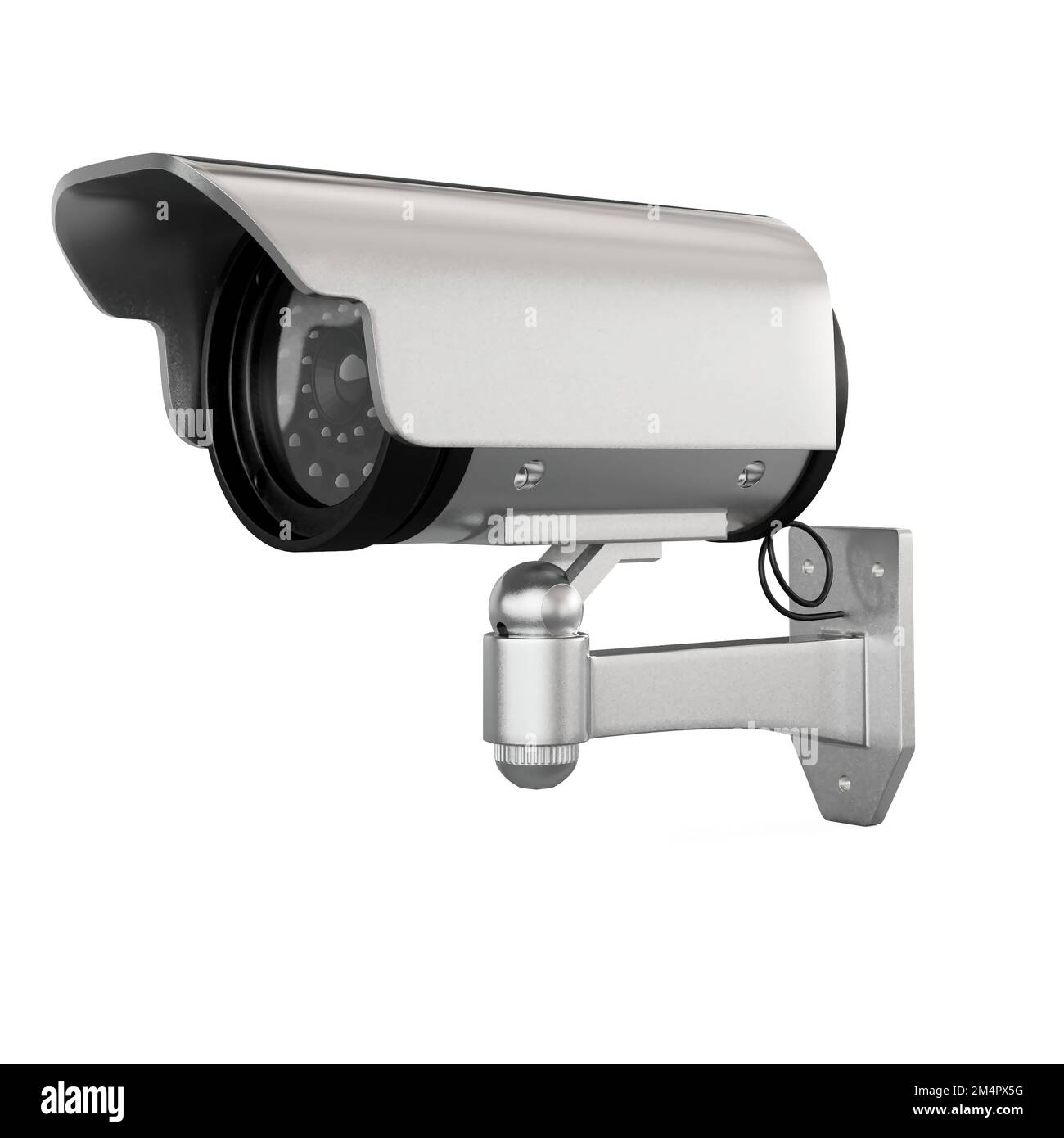 A 3D illustration of a security camera isolated on a white background ...
