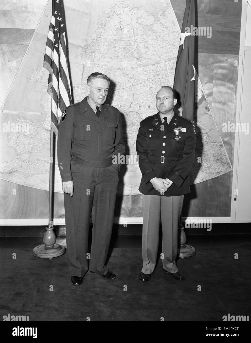 Captain Power Leach Decorated with Silver Star. Photographs of Marshall ...