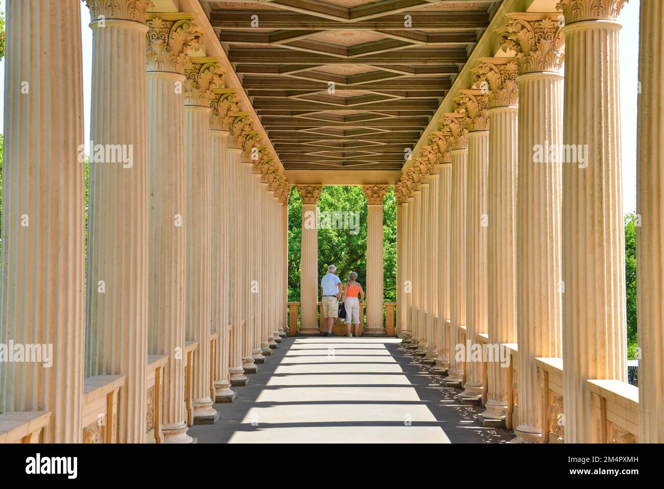 Portico, Colonnade, Belvedere Palace, Pfingstberg, Potsdam, Brandenburg ...