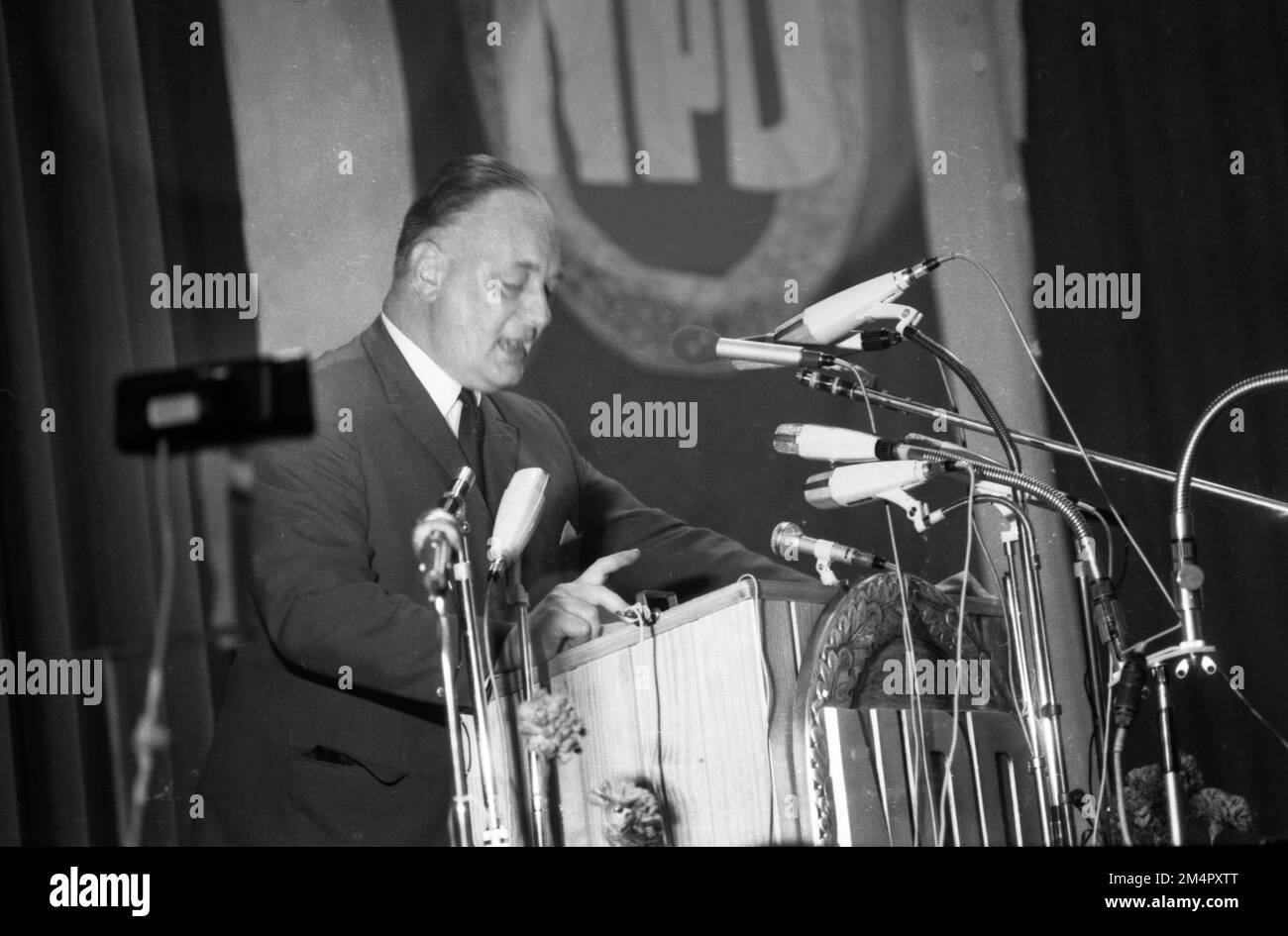 The 4th party congress of the radical right-wing NPD on 13 February ...